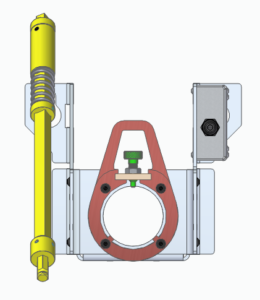 Hibiscus Front view of a remote racking device. - Safe-T-Rack