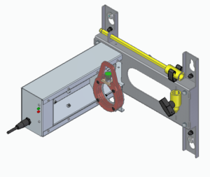 Kumquat ISO view of a remote racking device. - Safe-T-Rack