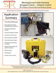 Westinghouse CH Ampgard Isolation Switch SRU Remote Operator - Safe-T-Rack